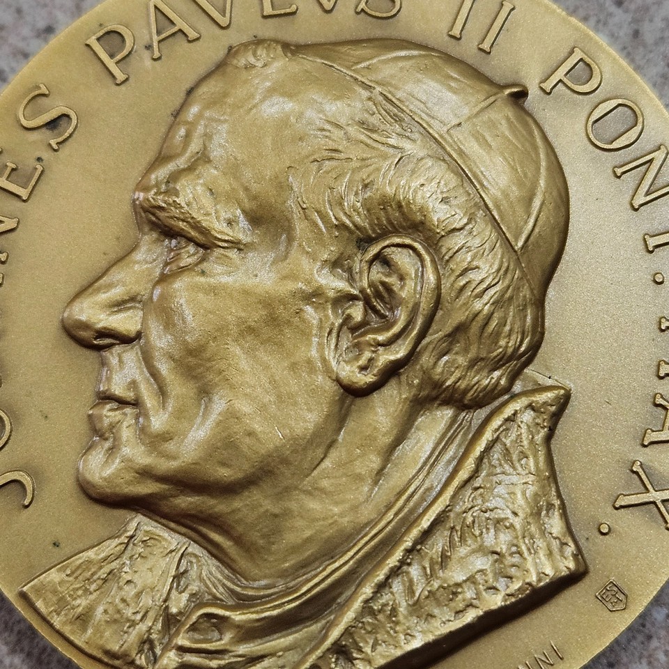 Vintage Vatican Pope John Paul II Saint Peter Saint Paul Bronze ...