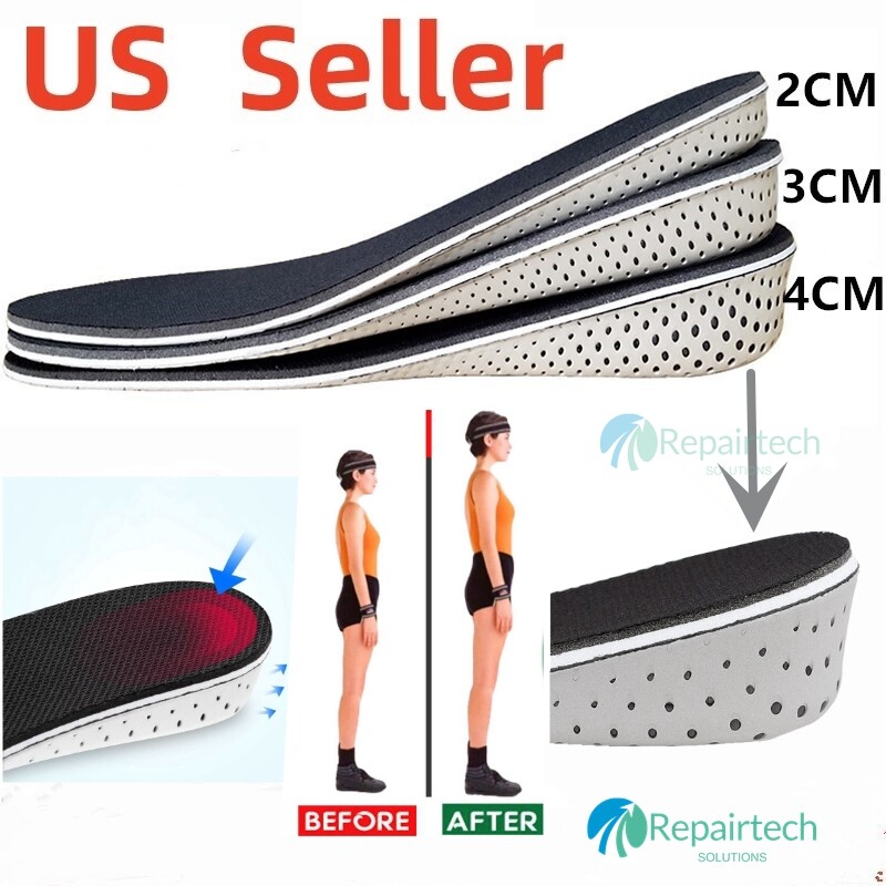 Men Women Invisible Height Increase Insoles Heel Lift Taller Shoe ...