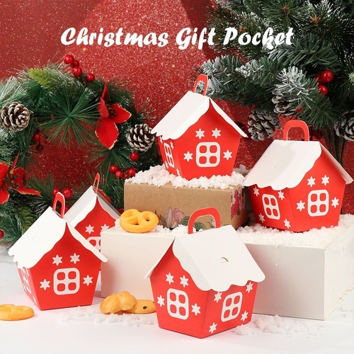 Year Xmas Decoration Supplies Christmas Gift Pocket Cookies Pouch Red ...