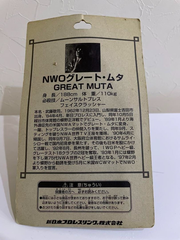 NWO Great Muta Action Figure New Japan Pro-Wrestling Japan NJPW | eBay
