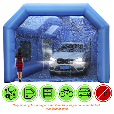𝟐𝟖𝐱𝟏𝟓𝐱𝟏𝟎𝐅𝐭 Inflatable Paint Booth Portable Car Spray Booth Blue | eBay