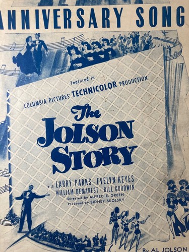 1946 Anniversary Song, From The Al Jolson Story Vintage Sheet Music | eBay