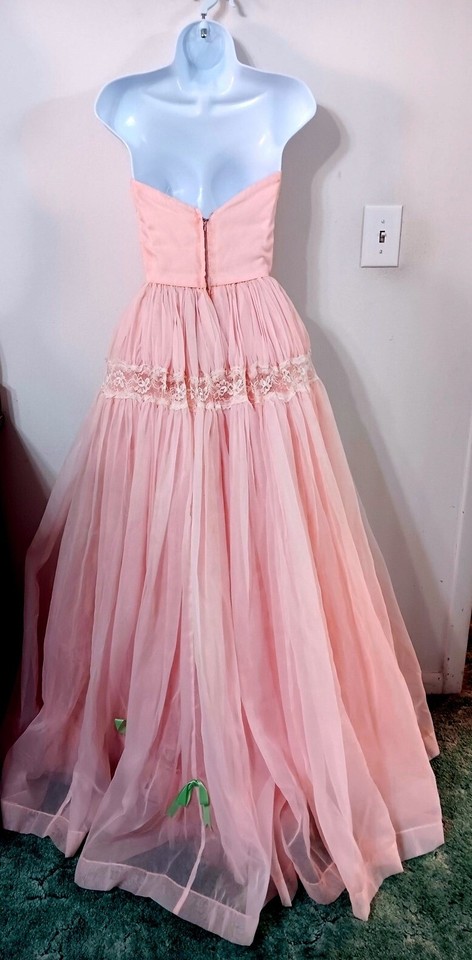 Vintage MIKE BENET XS Pink Formal Gown Dress Ballgown Prom Petticoat ...