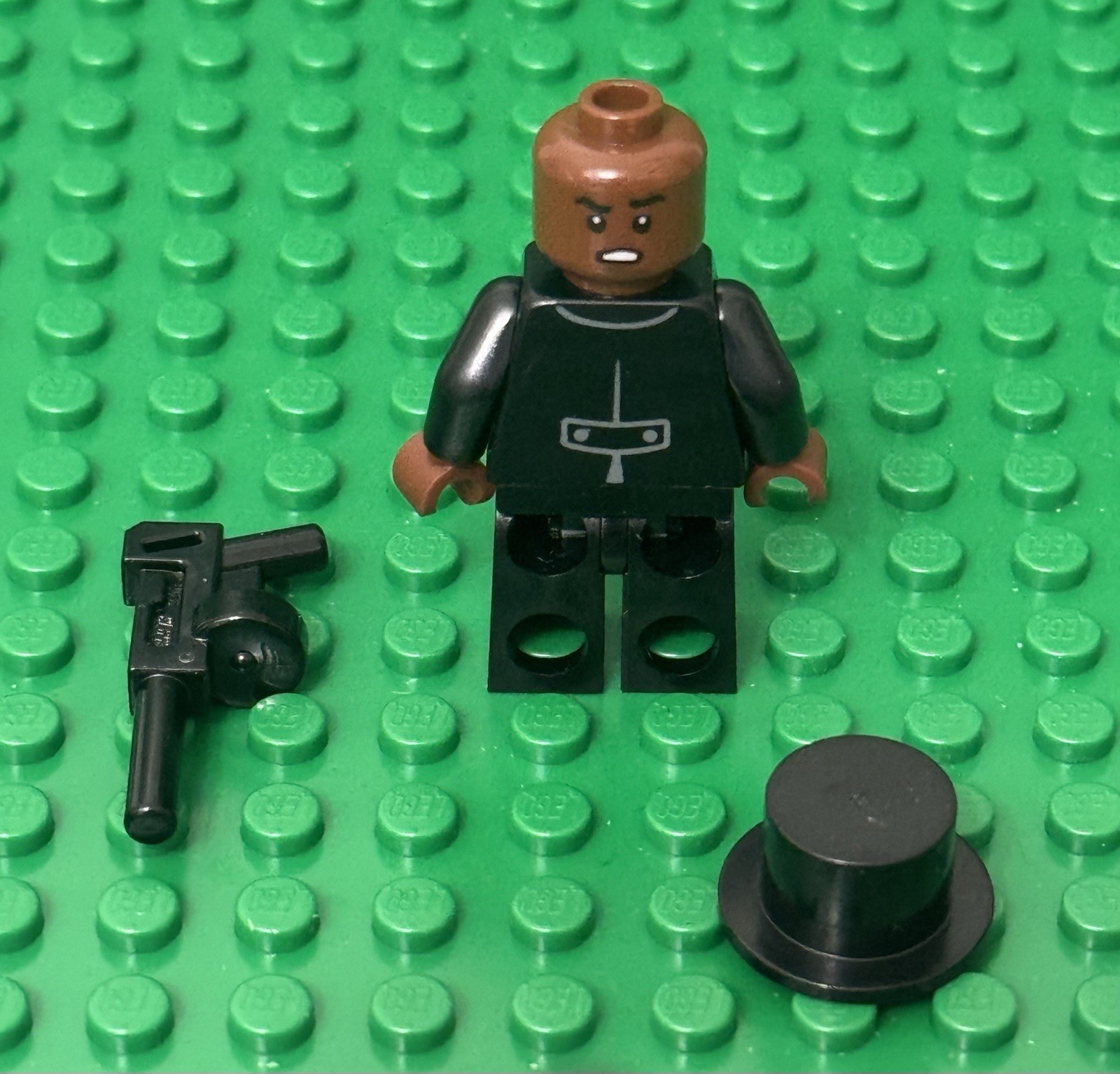 Lego BAM City Black Mafia Criminal / Mob Gangster Boss Mini Figure w ...