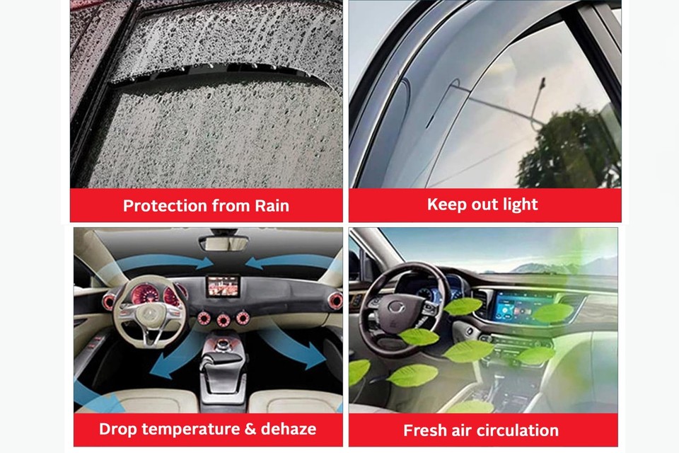 4pcs Wind & Rain Deflectors For SUBARU XV MK2 2018 to 2023 Models ...