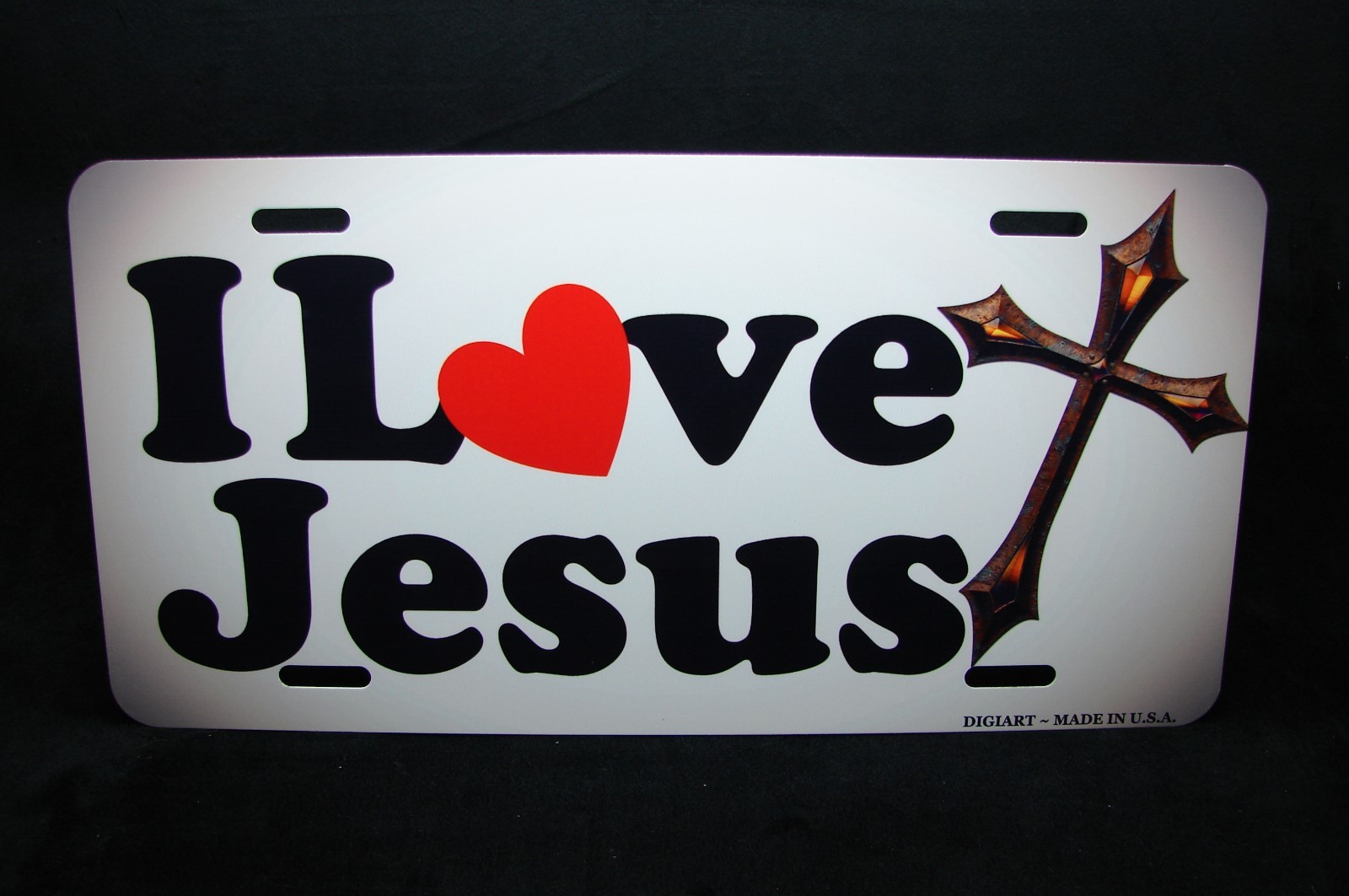 JESUS CHRIST METAL CAR LICENSE PLATE. HOLY CROSS RELIGIOUS CAR LICENSE ...