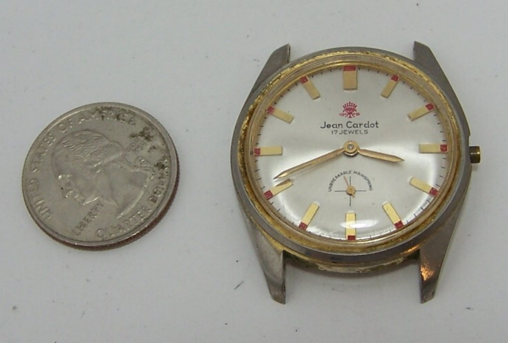 Vintage Men's Jean Cardot Manual Wind Watch for Parts/Repair/Restore ...