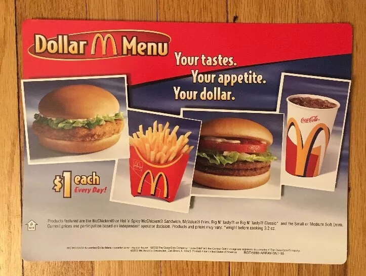 Mcdonalds Dollar Menu