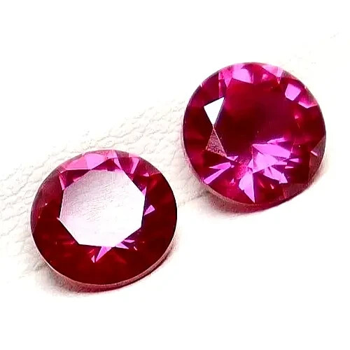 AAA+ Round Cut IGL Certified 3.95 Ct Natural Pink Spinel Pair Loose ...