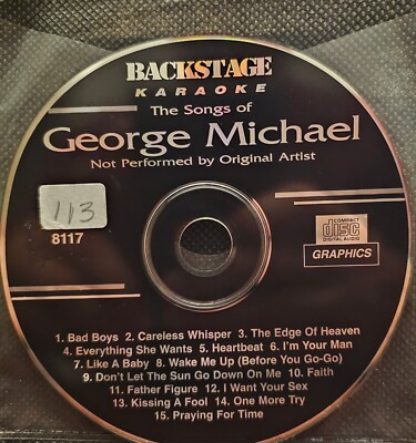 BS8117 GEORGE MICHAEL BACKSTAGE KARAOKE CDG | eBay