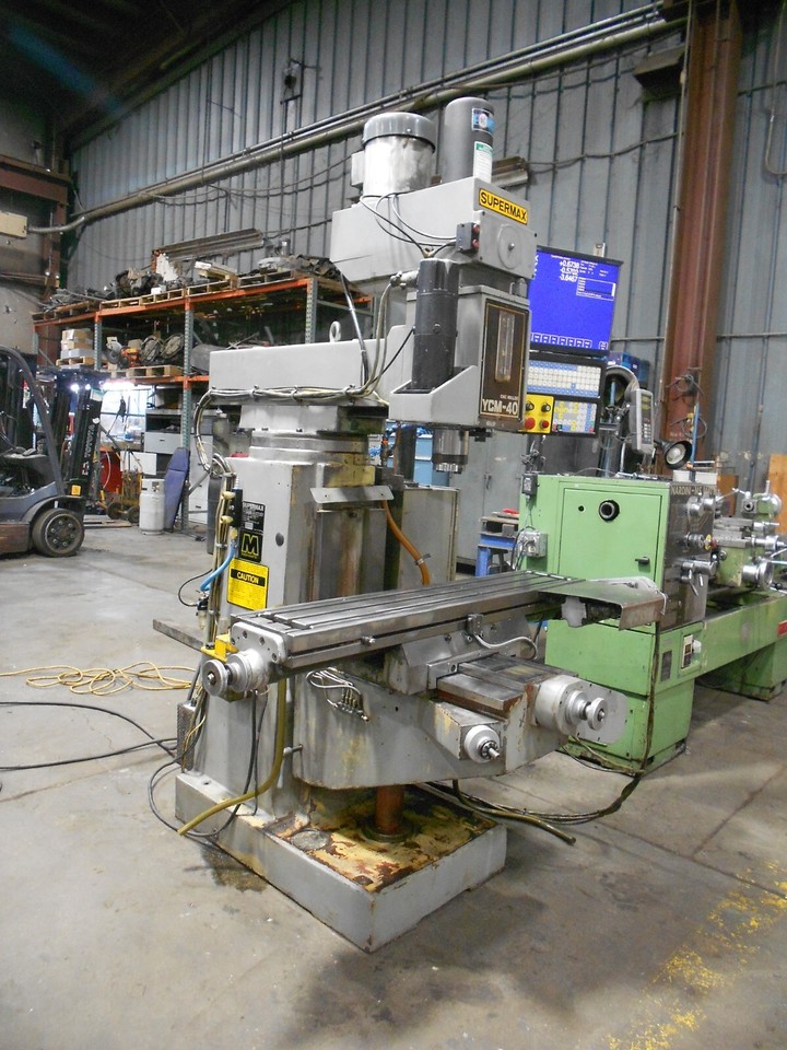 1993 SUPERMAX YCM40 3 AXES CNC MILLING MACHINE W/CENTROID M-10 V1.20 ...
