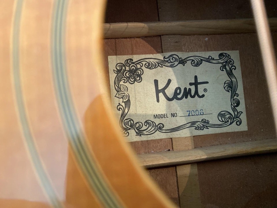 Kent Bonanza Acoustic Guitar with Case Model 7006, Japanese Lawsuit Era ...