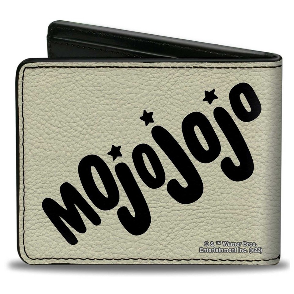 Bi-Fold Wallet The Powerpuff Girls Mojo Jojo Pose and Text Ivory/Blues ...