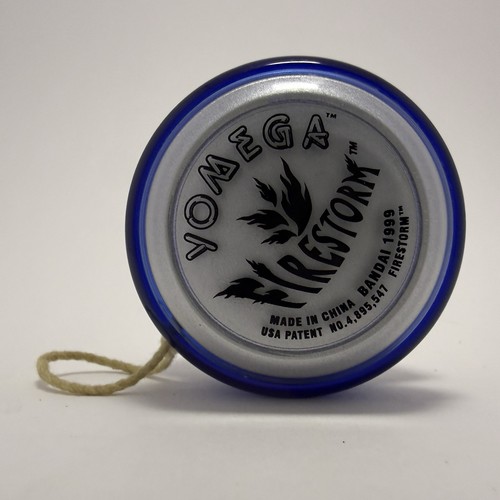Vintage Yomega Firestorm Yo-Yo Blue Silver Bandai 1999 Translucent Wing ...