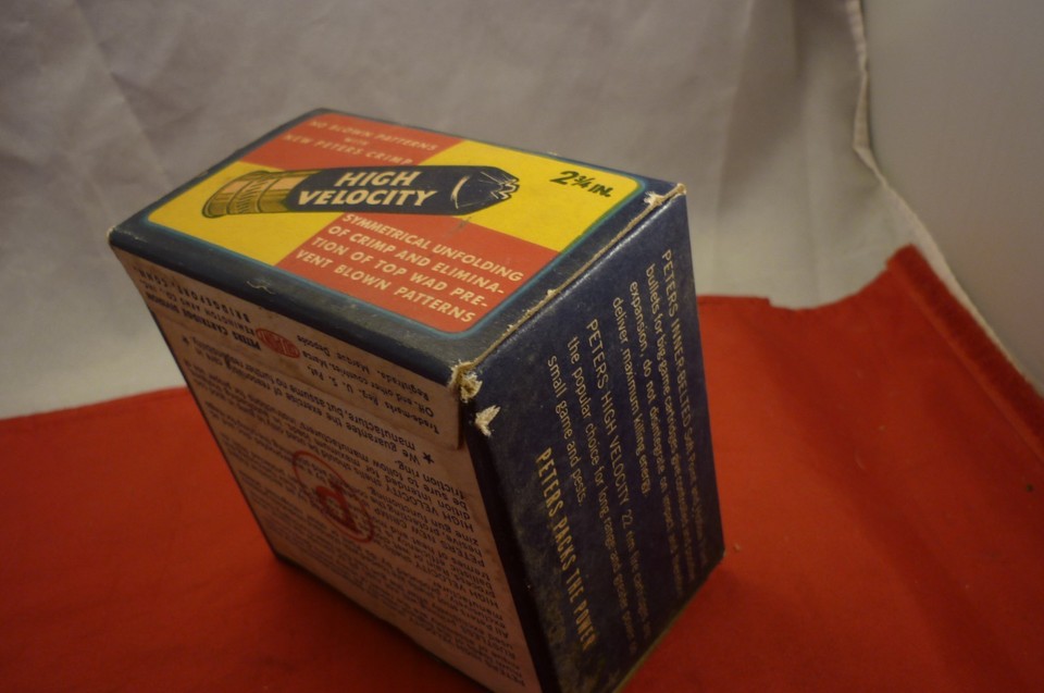 Vintage Shotgun Shell Box - Peters High Velocity New Peters Crimp 12Ga ...