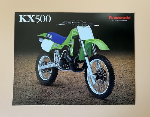 1986 Kawasaki KX500-B2 Double-sided brochure-literature | eBay