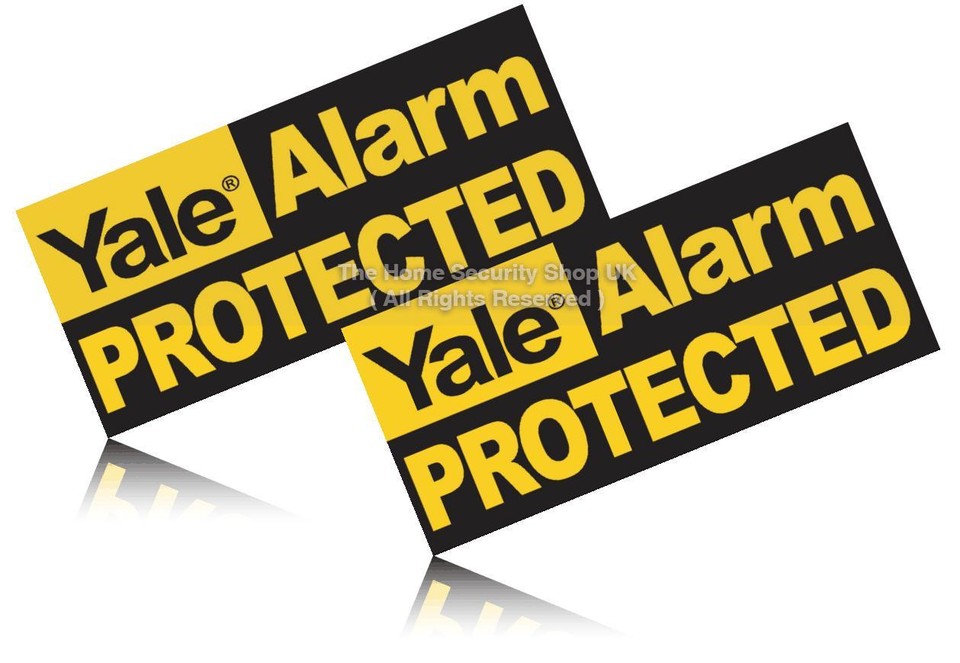 Yale Alarm Window Warning Stickers PACK OF 2 OFFICIAL ALARM STICKERS ...