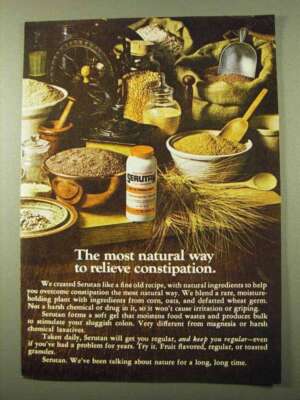 1971 Serutan Laxative Ad - Relieve Constipation | eBay