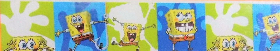 Spongebob Squarepants Wall Paper Border 2 Pkgs of 5 Yds Removable Self ...