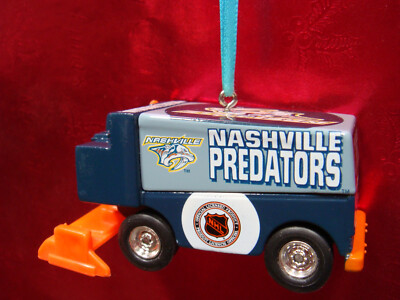 * NEW * NHL HOCKEY ZAMBONI NASHVILLE PREDATORS CHRISTMAS TREE ORNAMENT ...