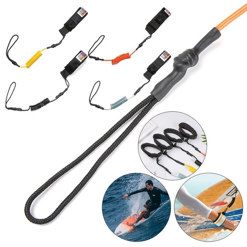 Rope Elastic Coiled Stand Up Paddle Surfing Ankle Leash Surfboard Leg ...