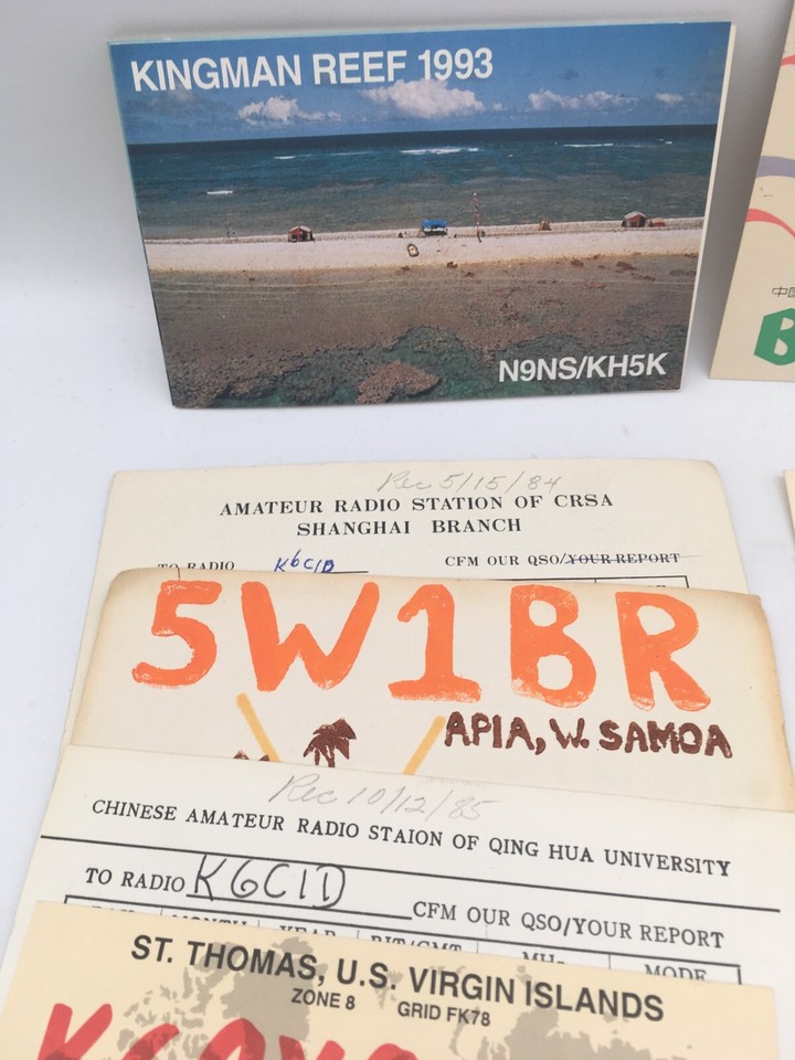 Vintage Lot of 30 Ham Radio QSL Cards/Postcards International Locations ...