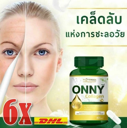 6x ONNY Collagen Tri-peptide L-Glutathione Taurine Brighten Skin 60 ...