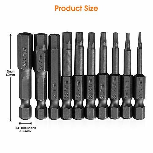 10pcs Hex Head Allen Wrench Drill Bit Set S2 Steel Hex Head (Blace) | eBay