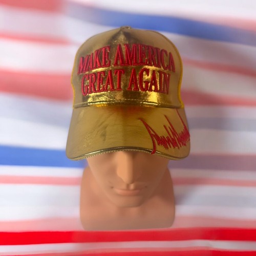 Trump 2024 Golden MAGA Hat - Make America Great Again Embroidered Cap ...