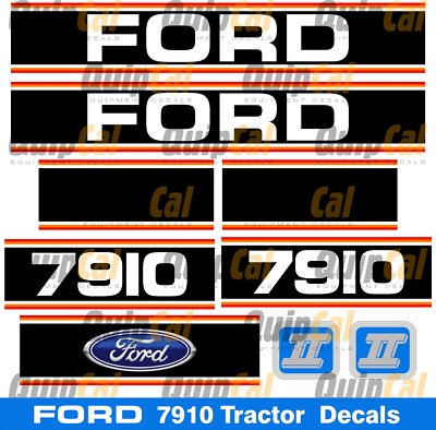 Ford 7910, Ford 8210, or Ford 8630 Tractor Hood Decal Set. - Ford ...