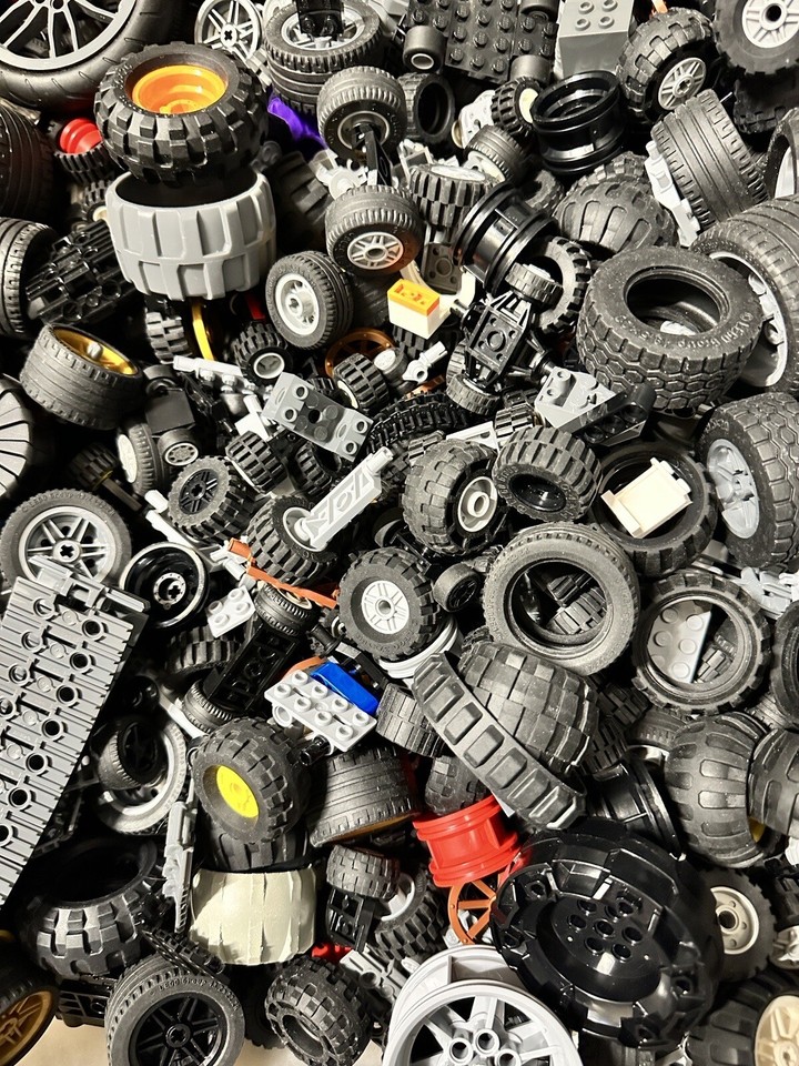 2 Lb Lbs Bulk Lego Tires Axles Treads & Wheels Assorted | eBay