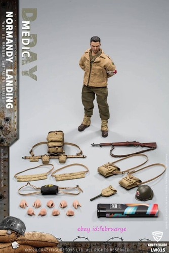 Crazy Figure 1/12 Lw0015 Normandy Landing Medic Action Figures Toy In ...