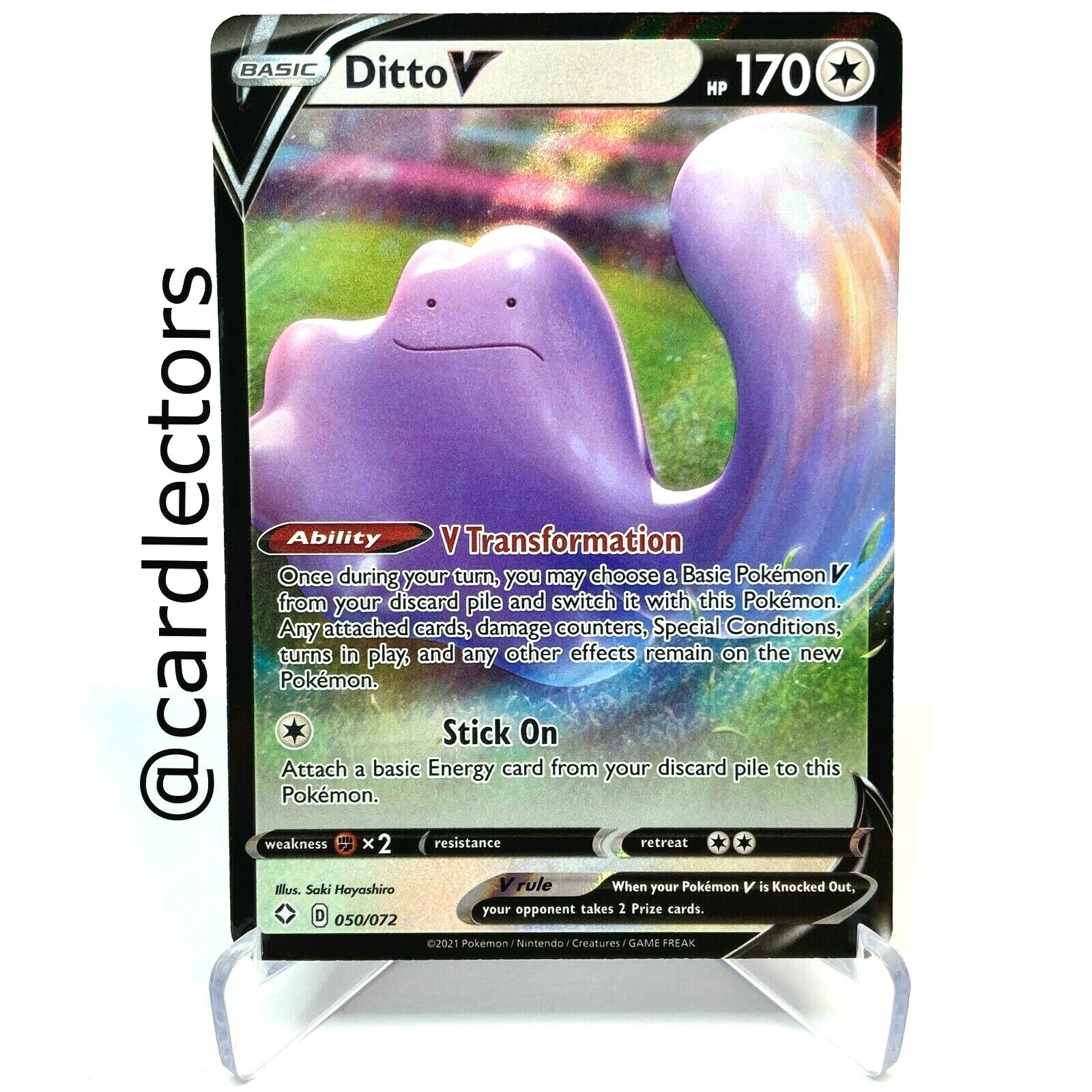 Pokemon TCG: Shining Fates - Ditto V 050/072 (NM Ultra Rare) Pack Fresh ...