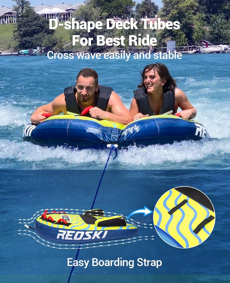 Towable Tubes for Boating 2 Person, Heavy Duty Boat Tubes and Towables ...