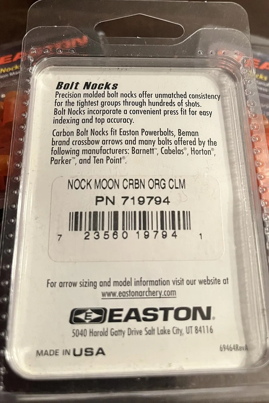 Bolt Nocks Half Moon Carbon-Easton 719794 Crossbow 4 packs of 12 (4 ...
