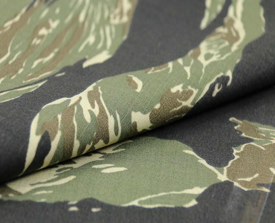1.5M Width Tiger Stripe Camouflage Ripstop Fabric Cloth Cotton DIY BDU ...