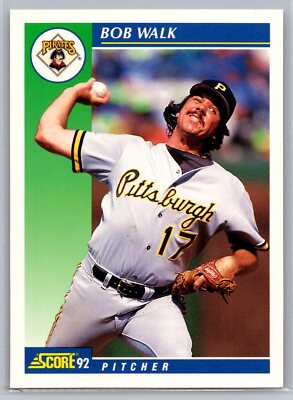 Bob Walk 1992 Score BASEBALL #54 Pittsburgh Pirates | eBay