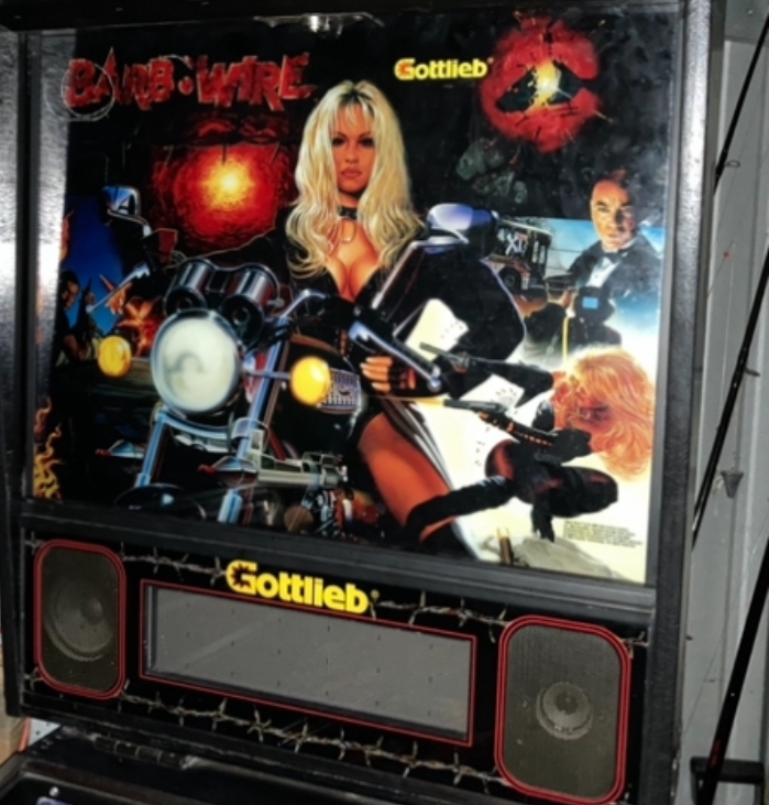 1996 Gottlieb "Barb Wire" pinball machine -Everything works 100% -GOOD ...