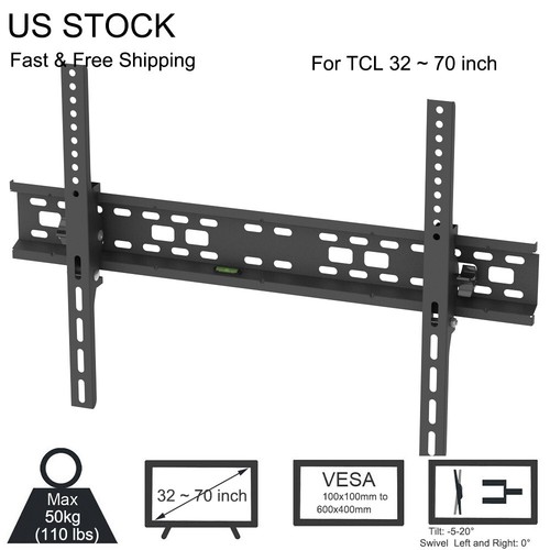 TV Wall Mount Tilting Bracket for TCL 32 40 43 48 50 55 65 70 inch LED ...
