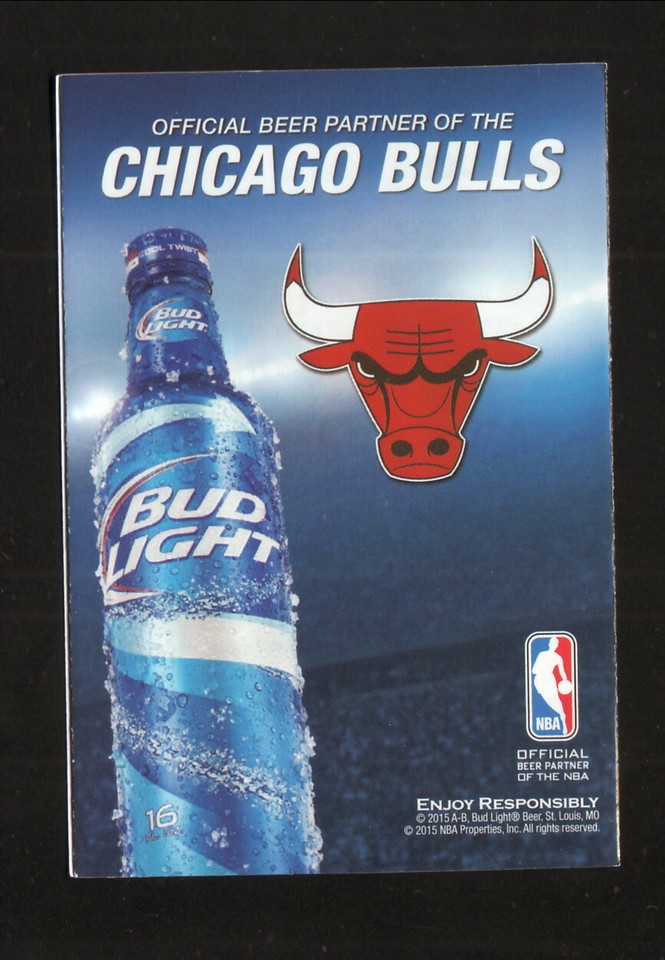 Chicago Bulls--2015-16 Pocket Schedule--Bud Light | eBay