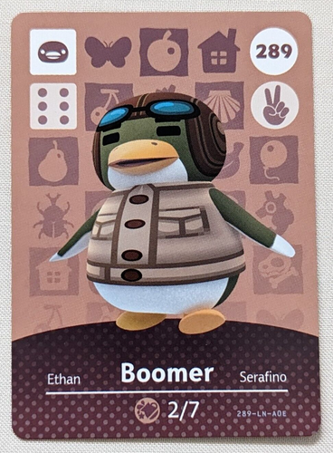 # 289 Boomer Animal Crossing Amiibo Card AUTHENTIC Series 3 Never ...