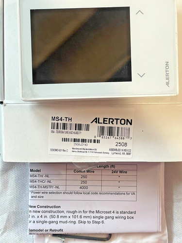 Alerton MS4-TH Ascent Microset 4 Temperature and Humidity Sensor NEW | eBay