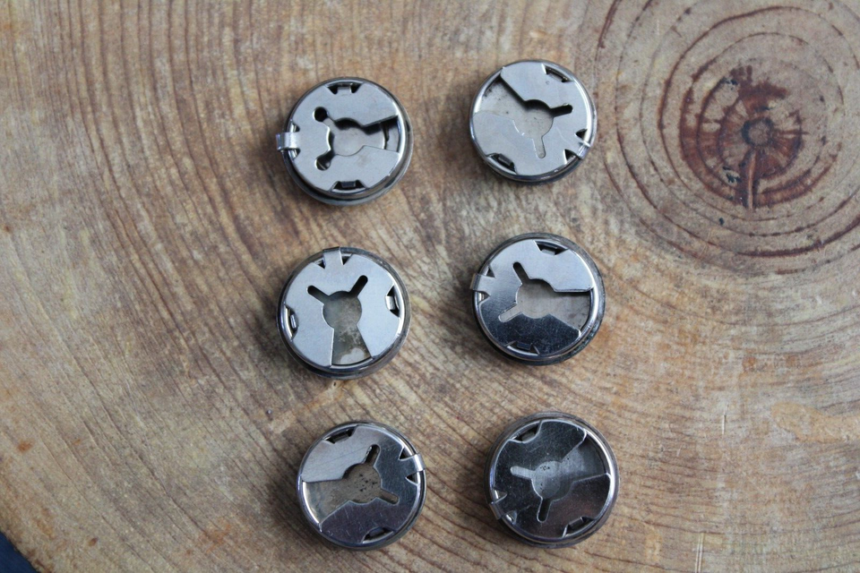 Set of 6 Stamped Sterling Silver Button Covers Native Southwest Designs ...