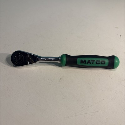Matco Tools USA AFR58 1/4” Drive GREEN Ergo Soft Grip Handle Chrome ...