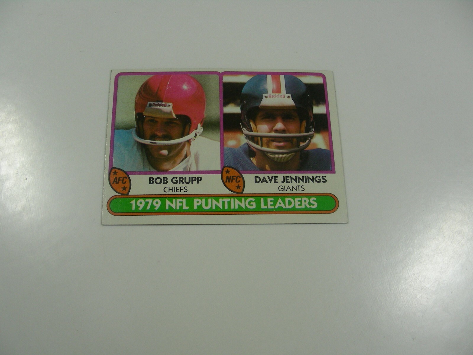 Bob Grupp/Dave Jennings 1980 Topps '79 NFL Punting Leaders card #336 | eBay