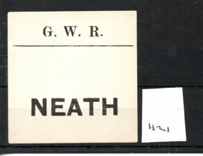 Great Western Railway. GWR - Luggage Label (1121) Neath | eBay UK