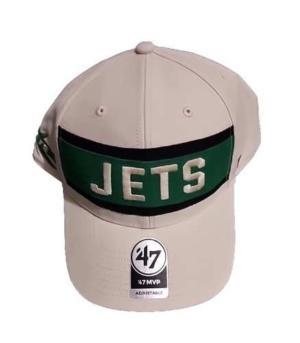 New York Jets Hat Embroidered Green and Beige Adjustable Cap 47' MVP | eBay