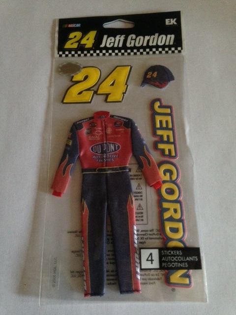 NASCAR "Jeff Gordon # 24 Suit 3-D Stickers 4 Pieces " NWT FAST SHIPPING ...