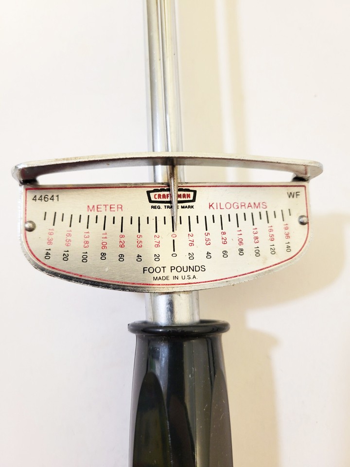 CRAFTSMAN #9-4461 Torque Wrench 1/2" Drive 0-150 FT LB Made IN USA WF ...