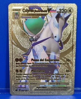 Pokemon Calyrex Vmax 046/198 PS320 Gold Color Spanish Card | eBay